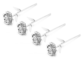 Silver Dipped Rose - Real Silver Plated Rose Engraved | Personalized ...
